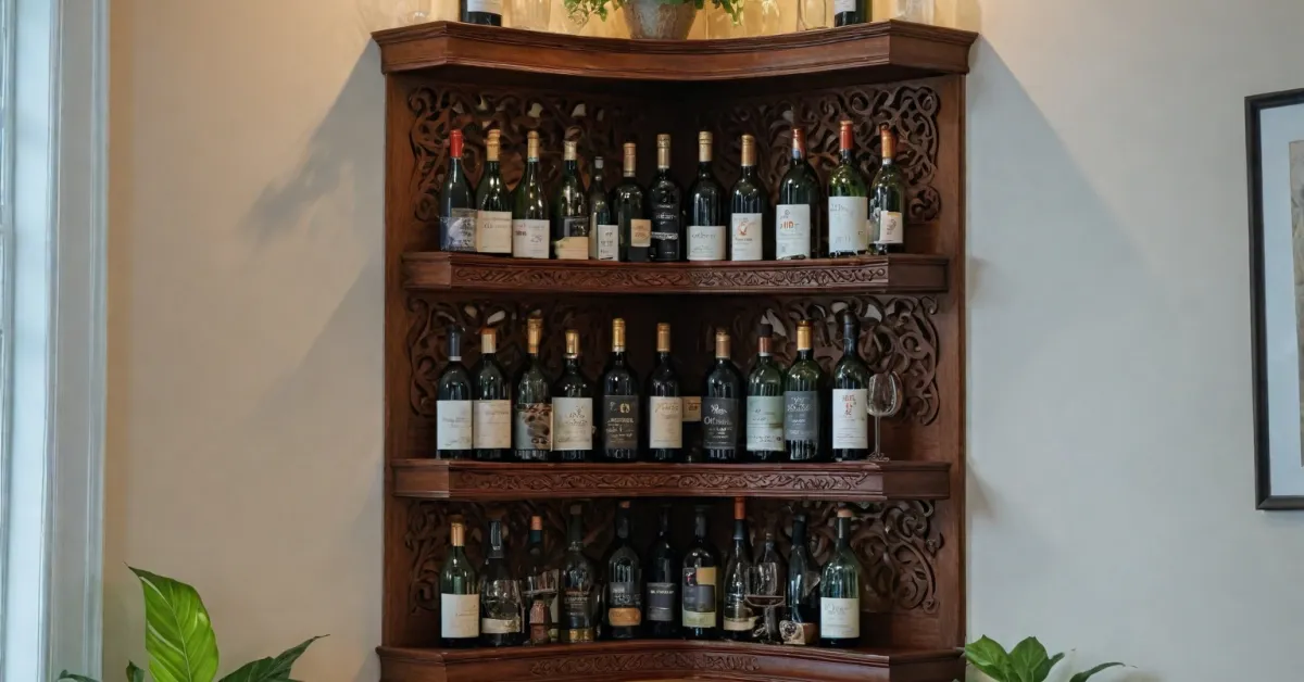 Maximizing space with a corner wine shelf: smart solutions for wine lovers